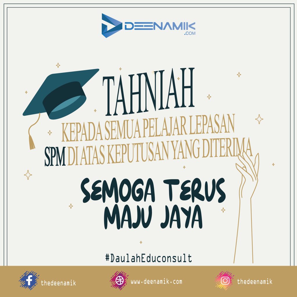 Tahniah Atas Keputusan Kepada Semua Pelajar Lepasan SPM