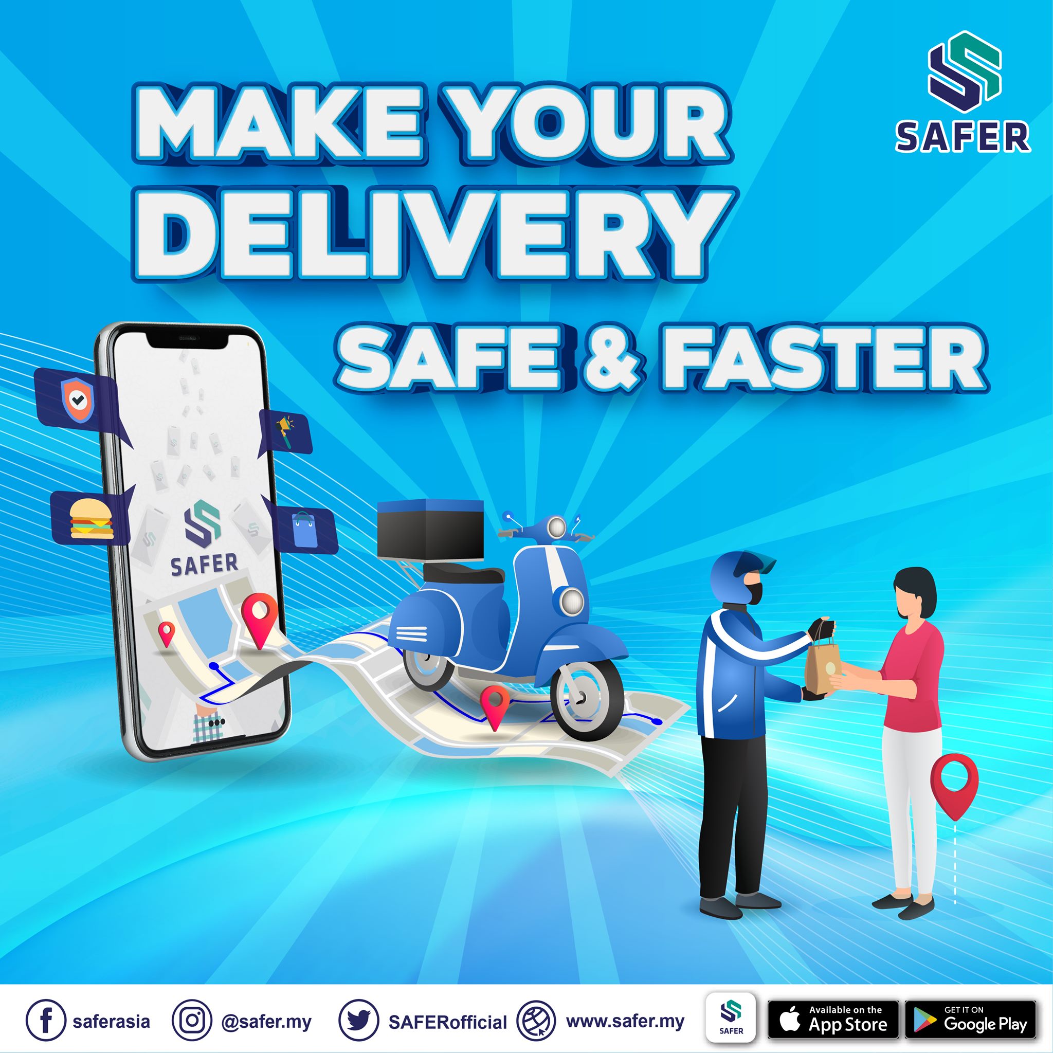 Gunakan Safer Delivery Untuk Penghantaran Pantas Dan Selamat.